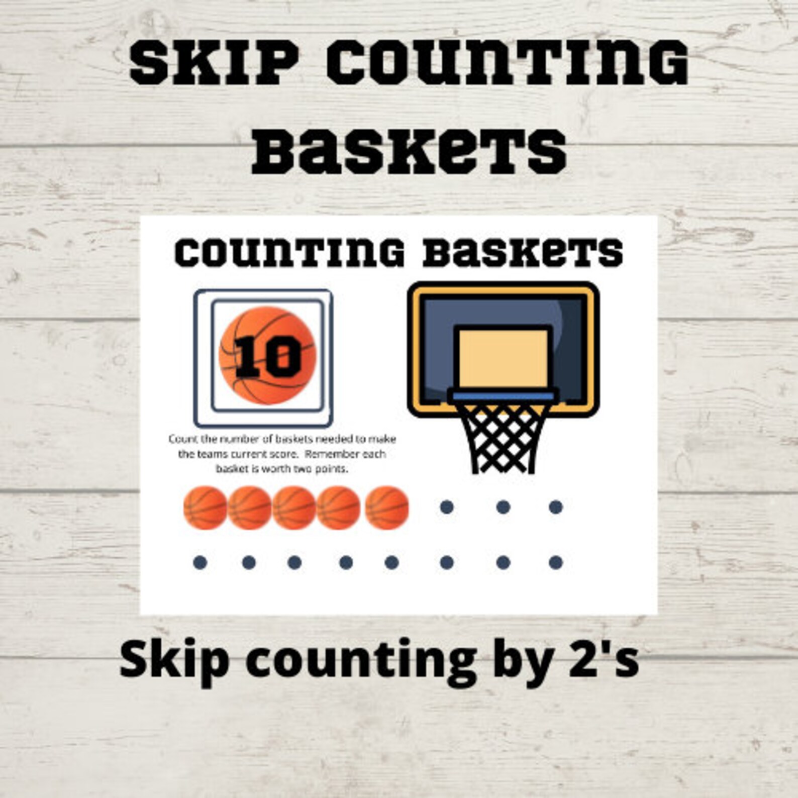 Preschool/kindergarten Learning Activity | Skip Counting by 2's ...