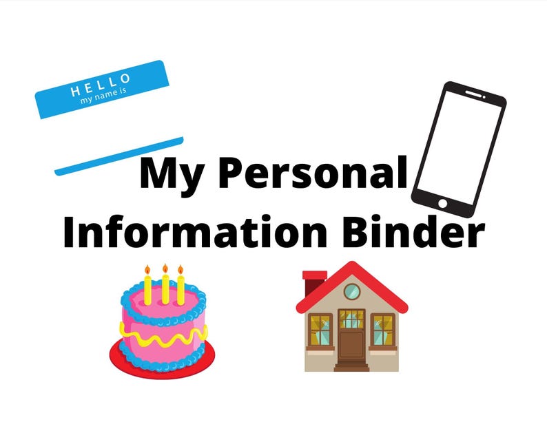 Learning Binder | Personal Information Busy Binder | Preschool Learning ...
