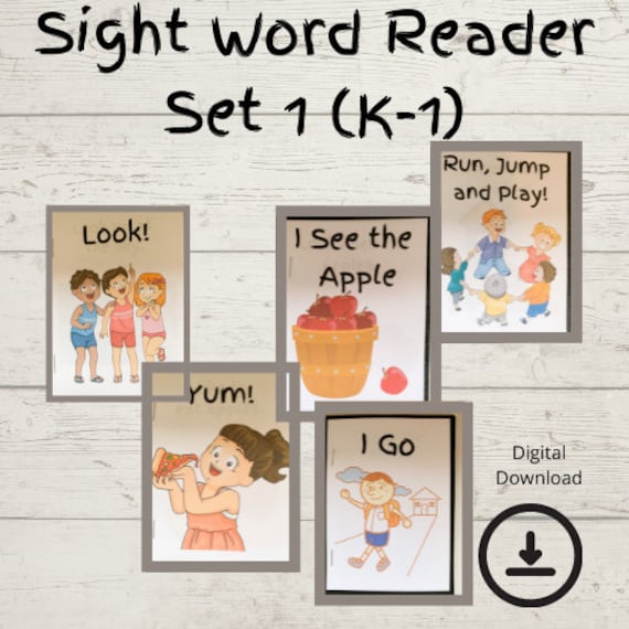 Digital Download Kindergarten I Go Sight Word Reader First Grade ...
