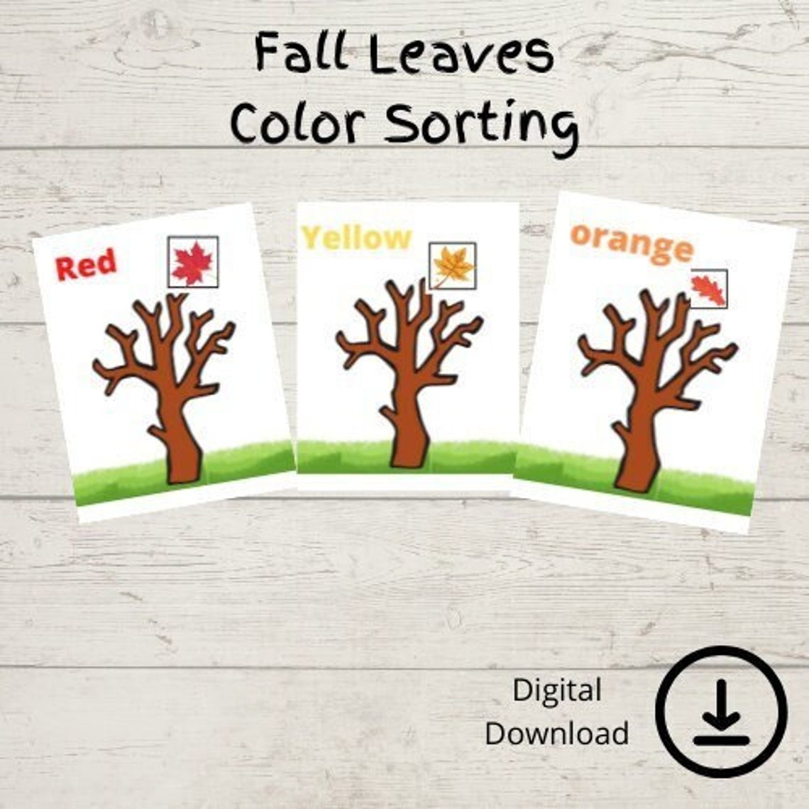 Autumn Leaves Color Sorting Activity | Autumn Theme | Task Box ...