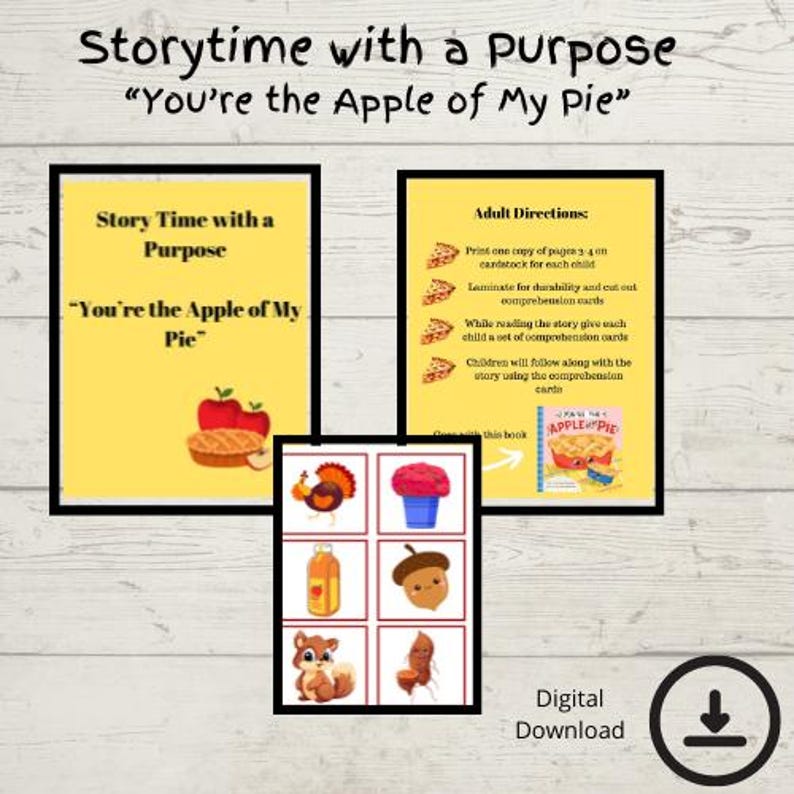 You're the Apple of My Pie | Homeschool Printable | Circle Time |story ...