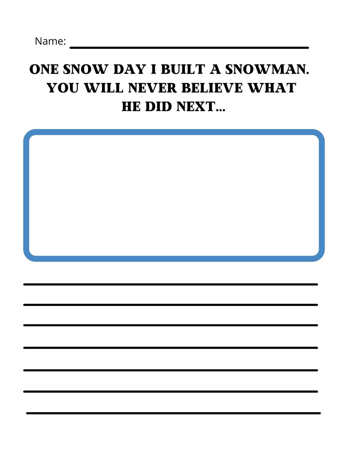 Learning Printable | Snow Day Learning| Homeschool Printable | 1st ...