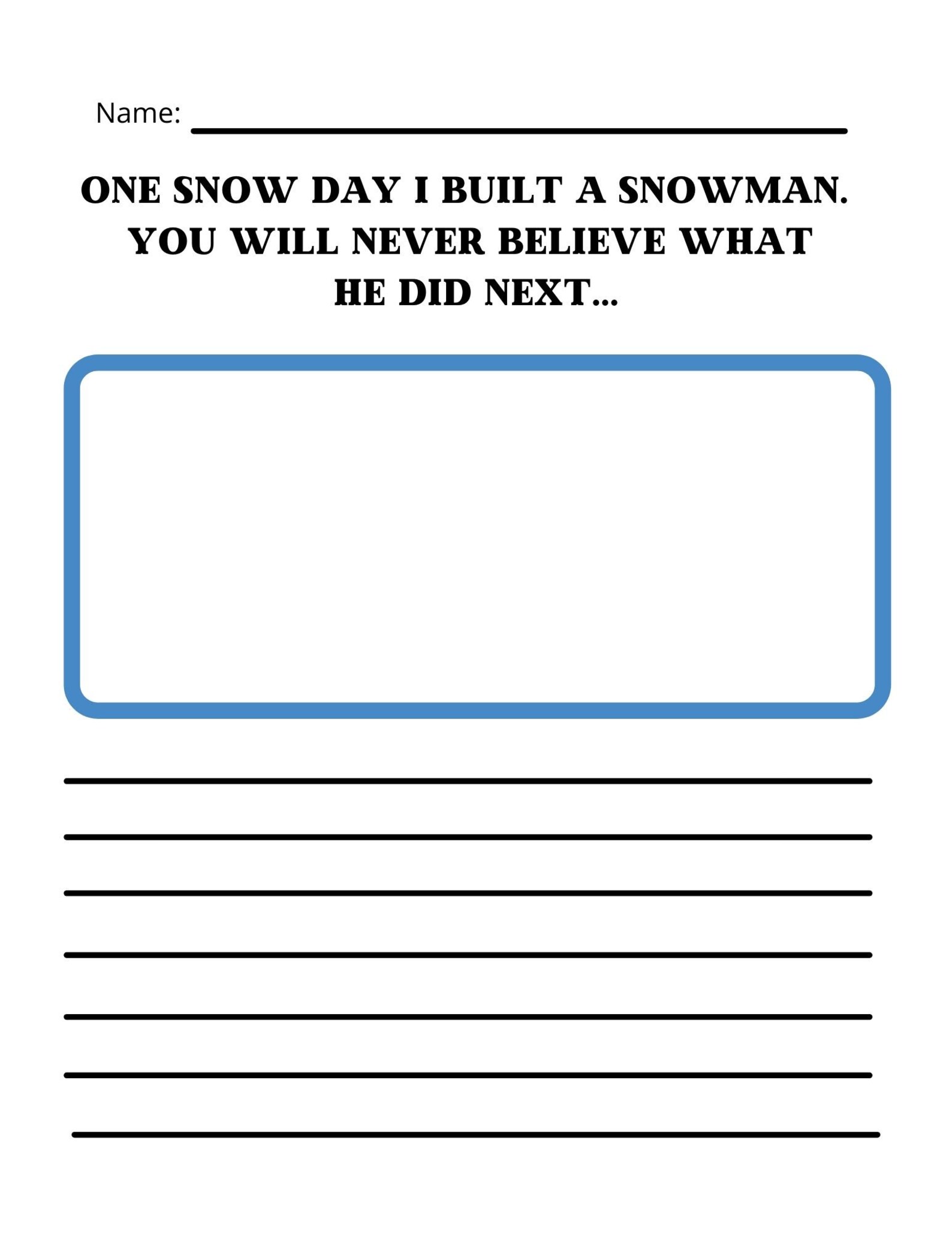 Learning Printable | Snow Day Learning| Homeschool Printable | 1st ...
