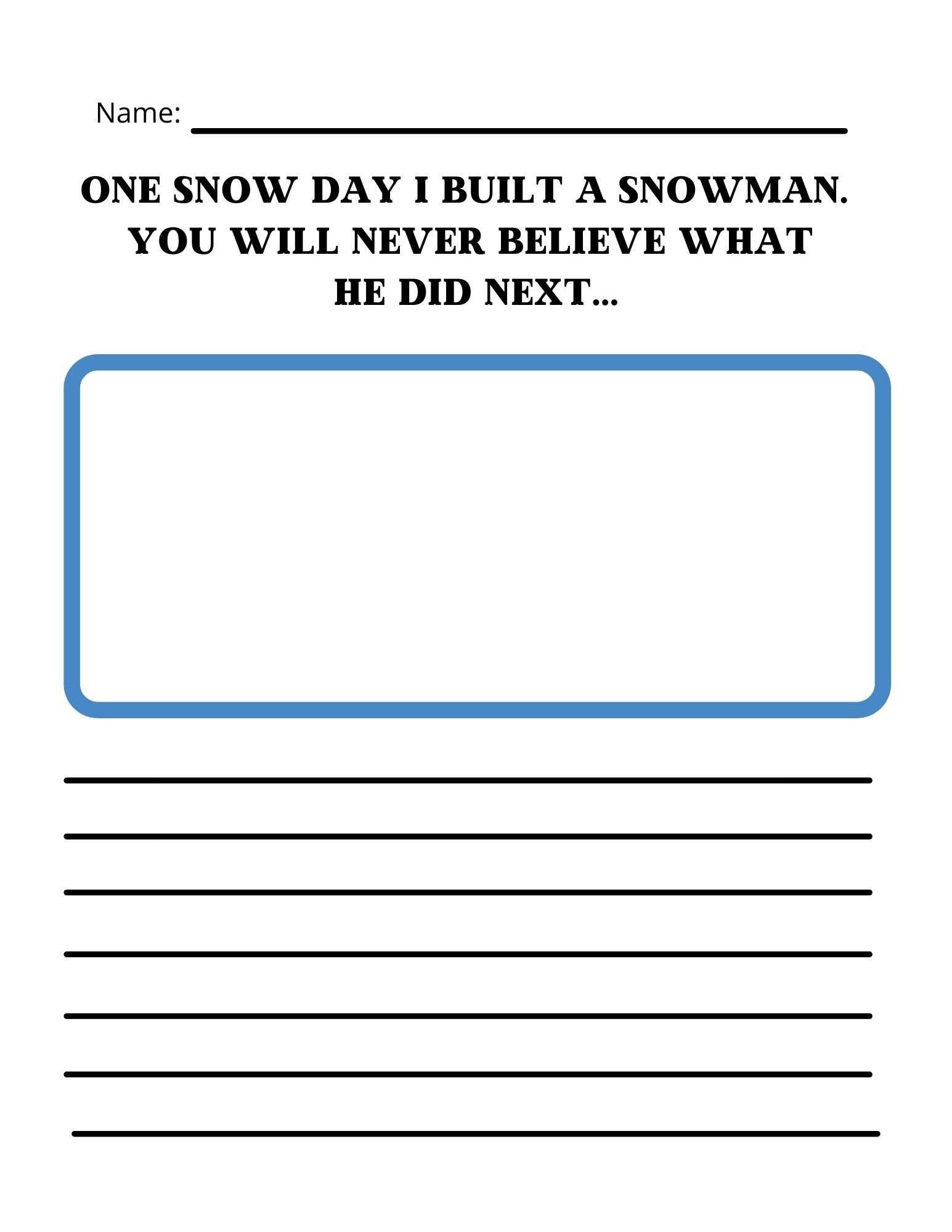 Learning Printable | Snow Day Learning| Homeschool Printable | 1st ...