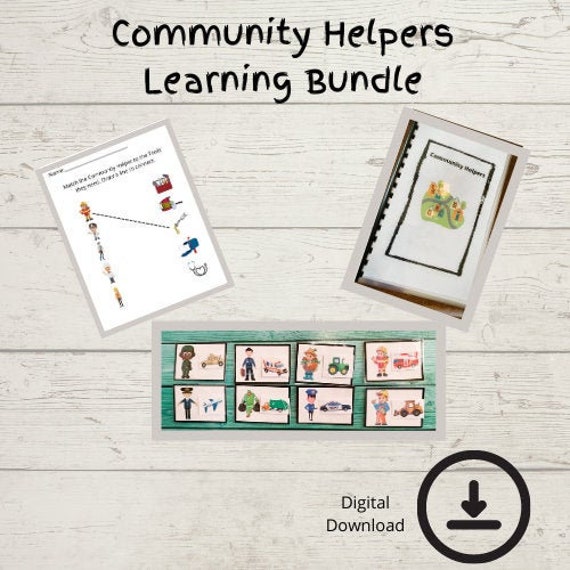 Community Helpers Bundle 2 Worksheets 1 Emergent Reader | Etsy