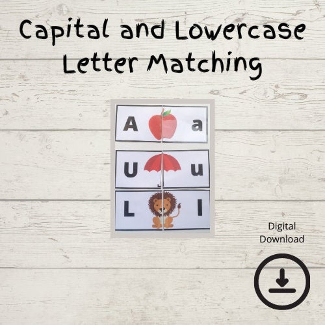 Preschool Learning Activity | Capital and Lowercase Letter Matching ...