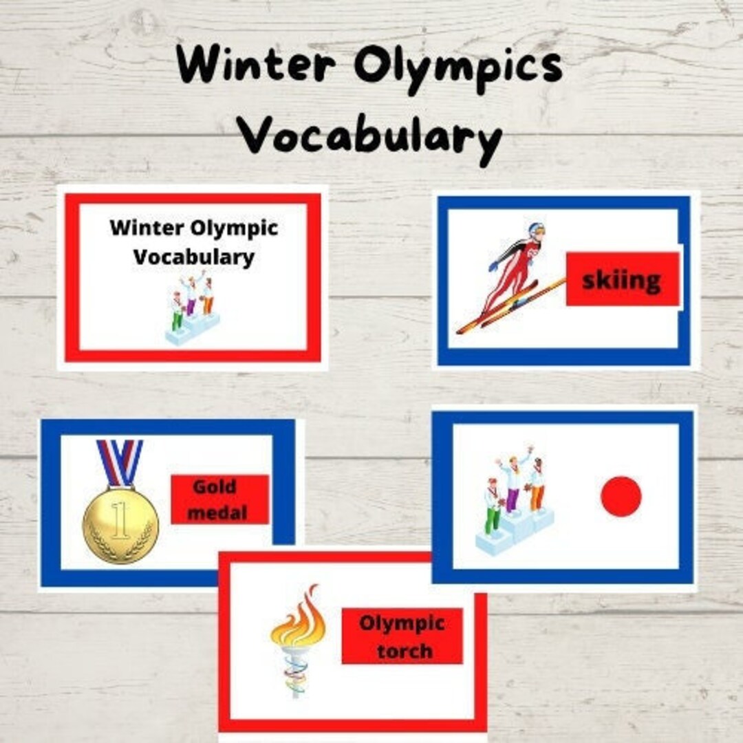 Olympic Vocabulary Hands-on Learning Activity | Olympictheme | Task Box ...