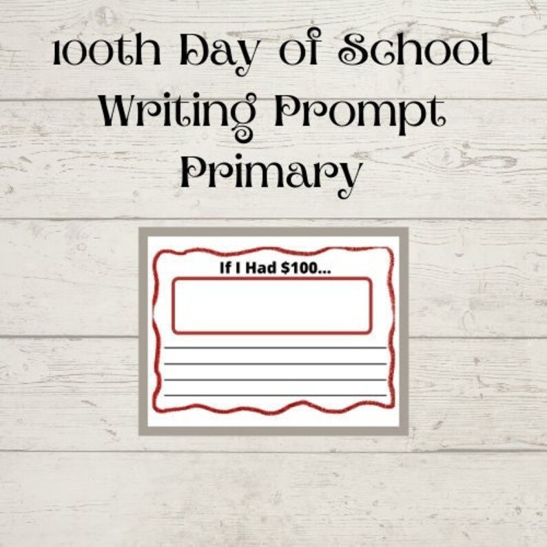 Learning Printable | Writing Prompt L | Homeschool Printable | 100th ...