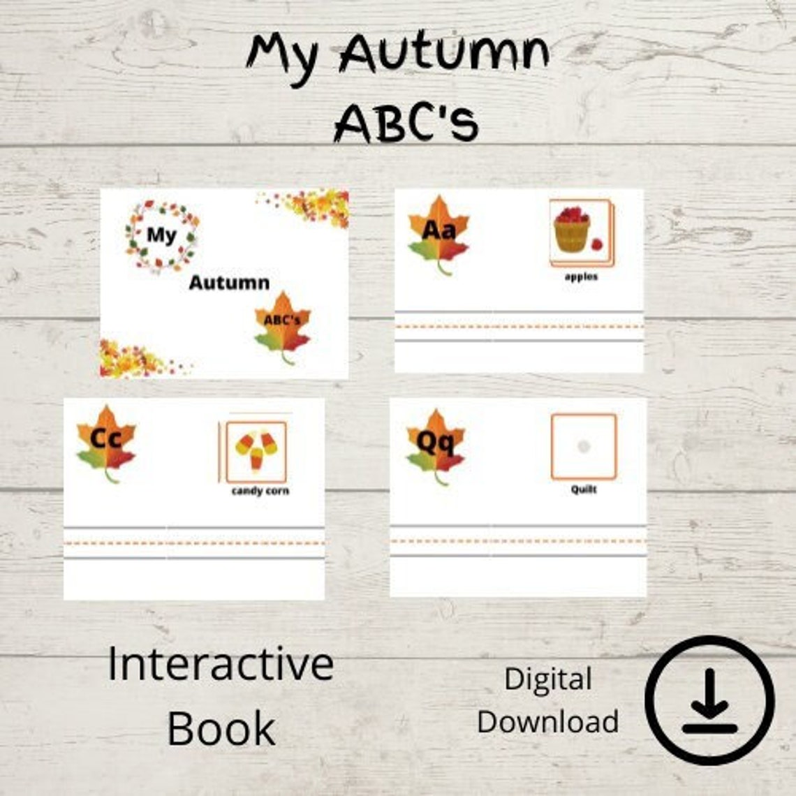 My Autumn Abc's | Toddler/preschool Busy Book | Digital Download ...