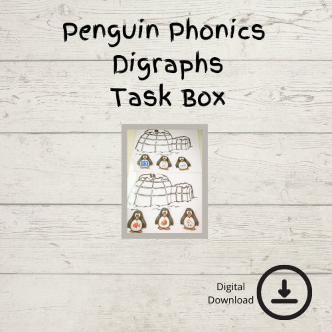 Penguins Digraph Center | Hands-on Task | Phonics Letter Sounds Th, Wh ...