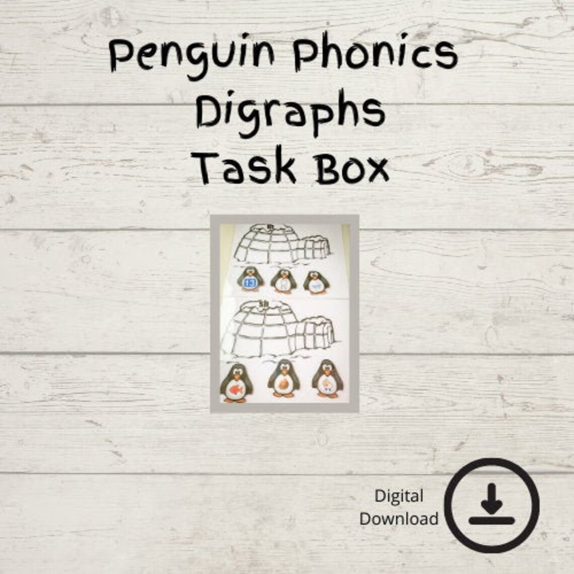 Penguins Digraph Center | Hands-on Task | Phonics Letter Sounds Th, Wh ...