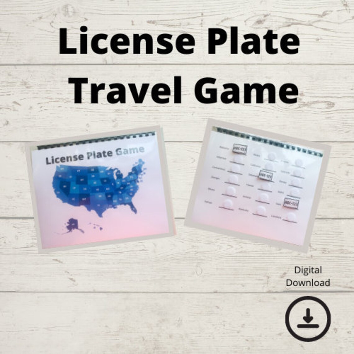 Road Trip Printables for Kids | License Plate Game | Digital Download ...