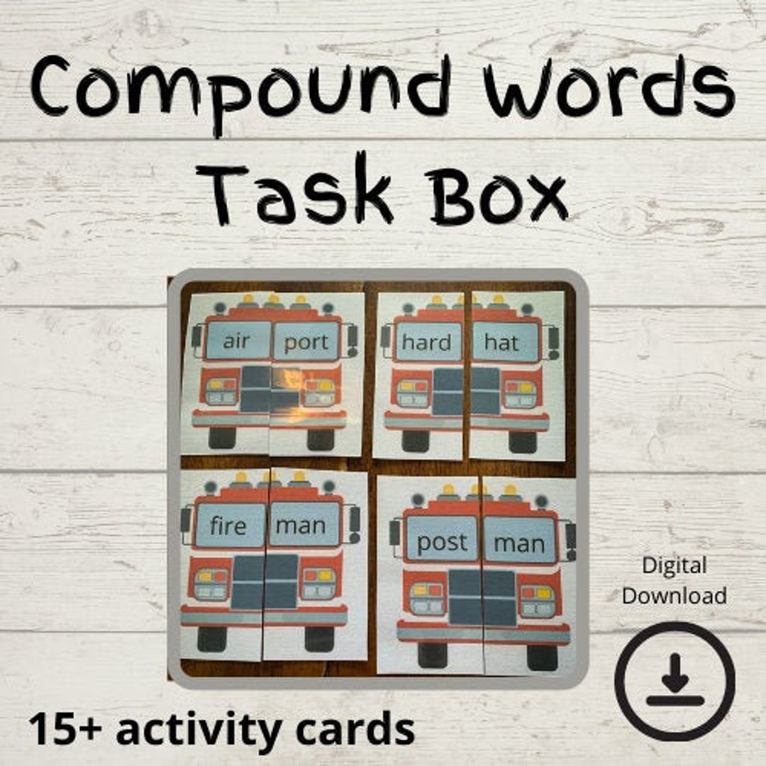 Community Helpers Compound Words Task Box | Digital Download | Hands-on ...