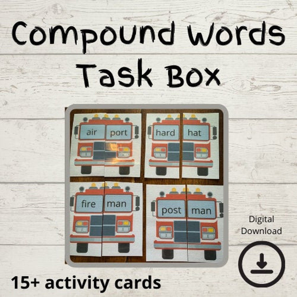 Community Helpers Compound Words Task Box | Digital Download | Hands-on ...