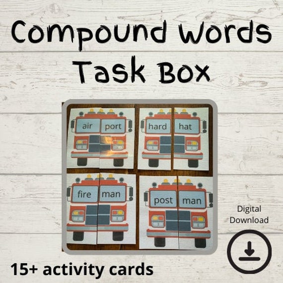 Community Helpers Compound Words Task Box Digital Download | Etsy