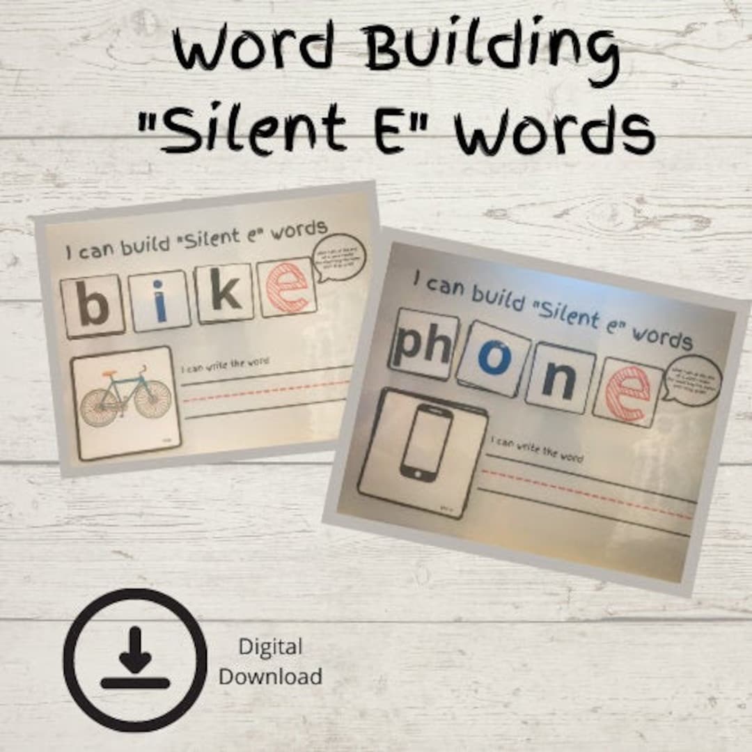 Learning Printable | Word Building - Silent E | Digital Download ...