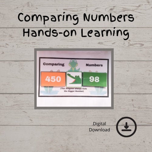 Homeschool Printables | Comparing Numbers Hands-on Learning Activity ...