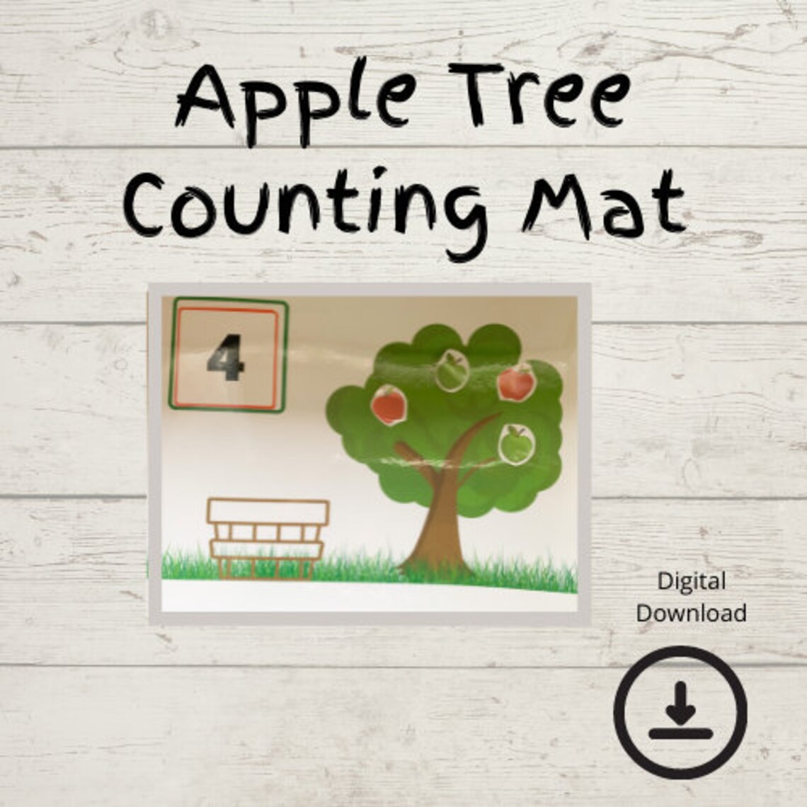 Toddler Learning Activity | Apple Tree Counting Mat | Homeschool ...