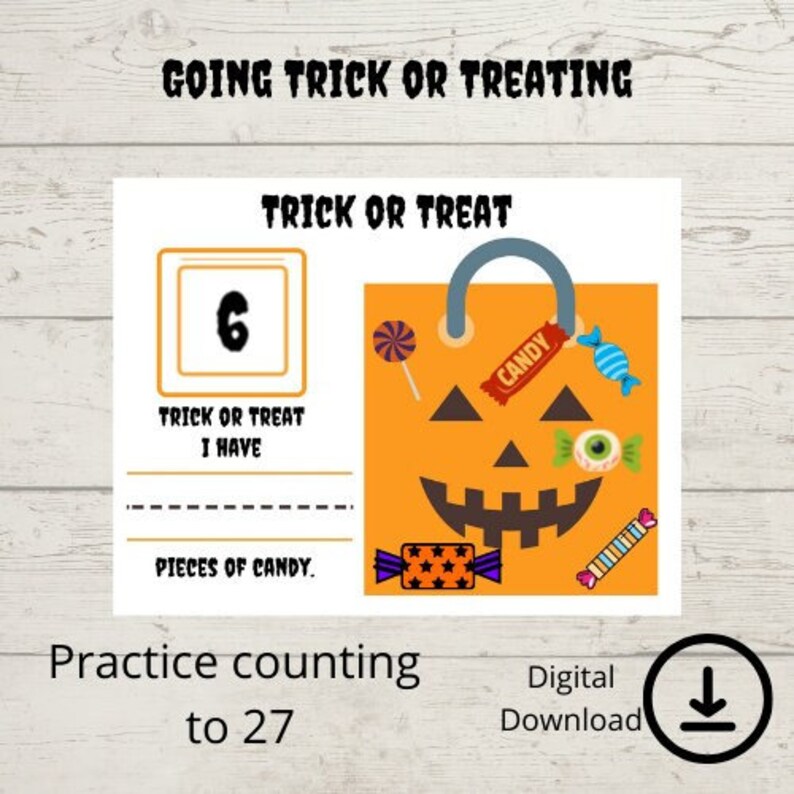 Halloween Counting Mat | Toddler and Preschool Learning | Digital ...