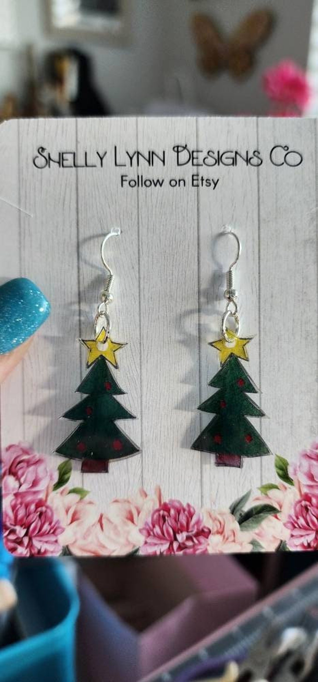 Christmas Tree Shrinky Dink Earrings - Etsy