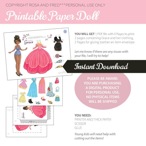 Girls Activities,dress Up,printable Paper Doll,evening Gown,paper Craft ...