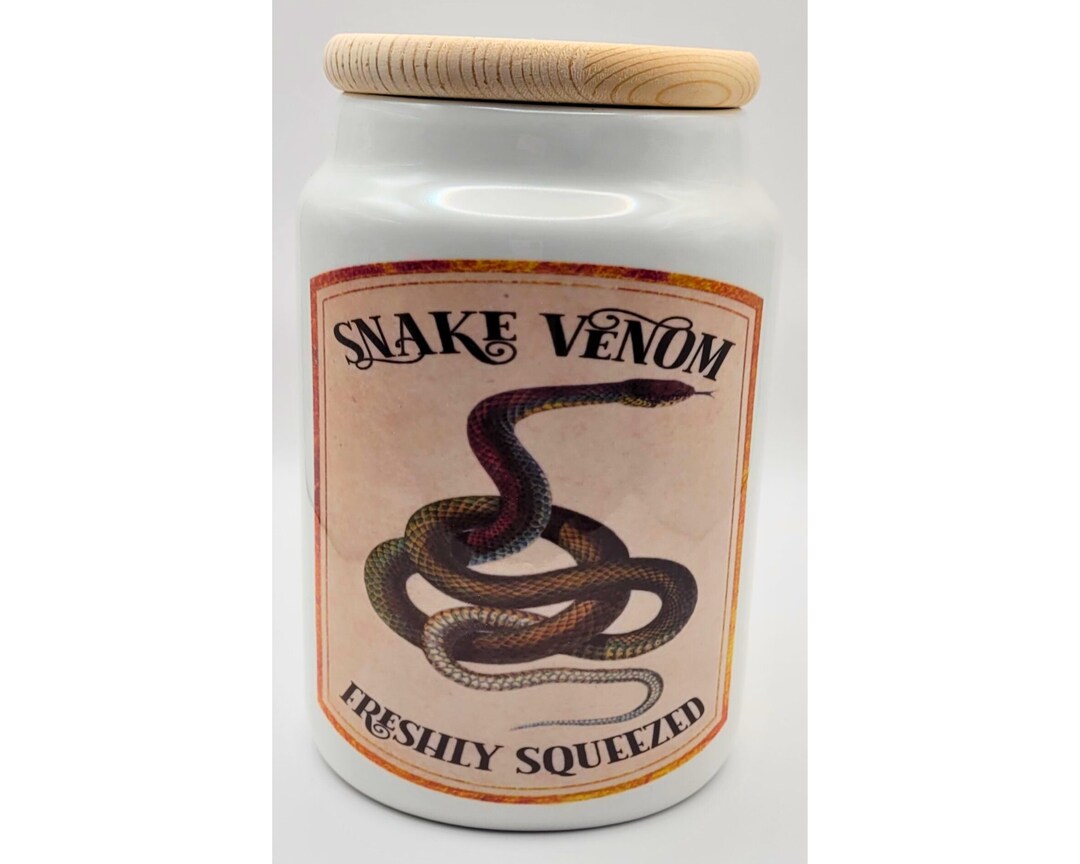 Snake Venom, Witchy White Ceramic Storage Canister, Witchy Gifts, Tea ...
