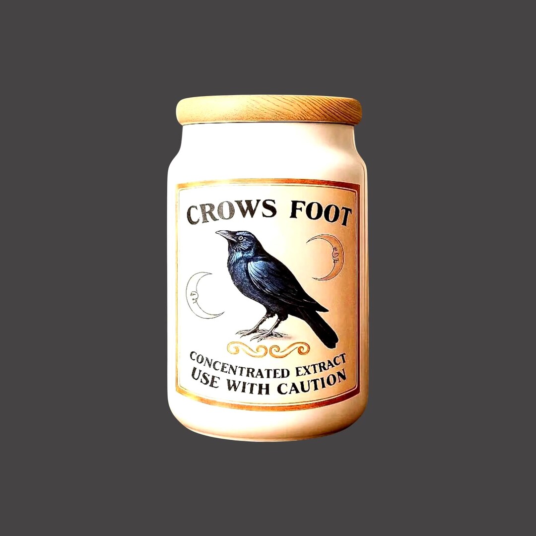 Crow’s Foot Potion Jar | Gothic Apothecary Container | Witchcore ...