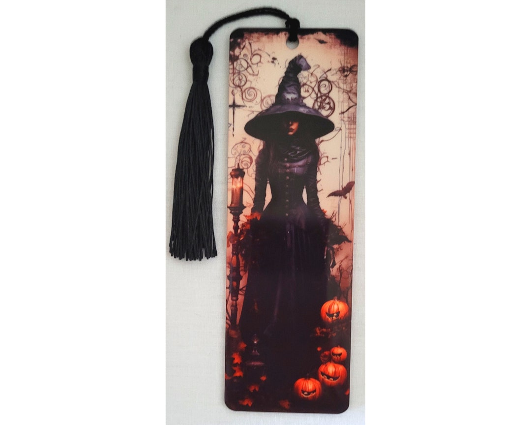 Witchy Dark Academia Bookmark, Acrylic Bookmark With Tassel, Bookworm ...