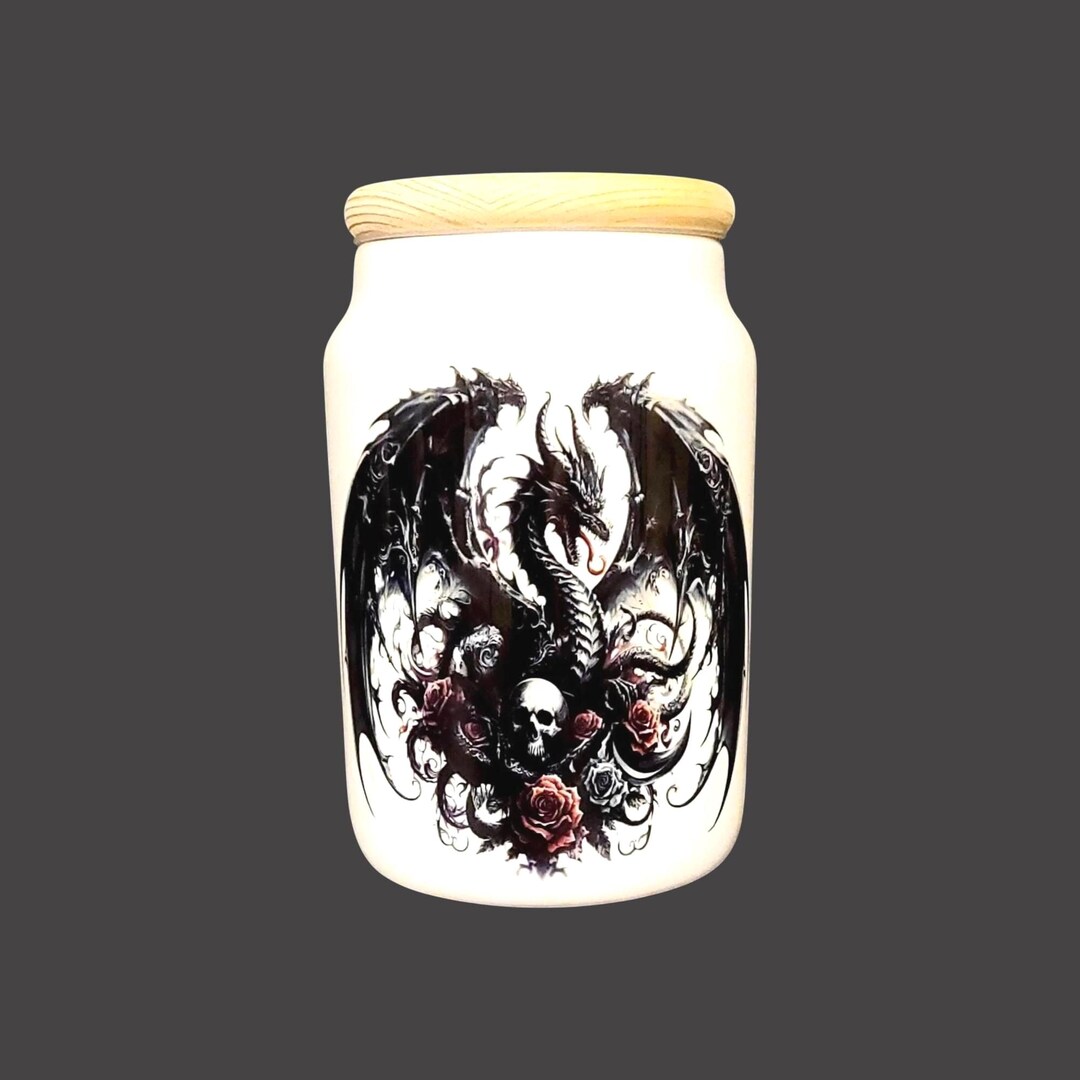 Gothic Apothecary Storage Jar – Dragon Ceramic Kitchen Canister - Etsy