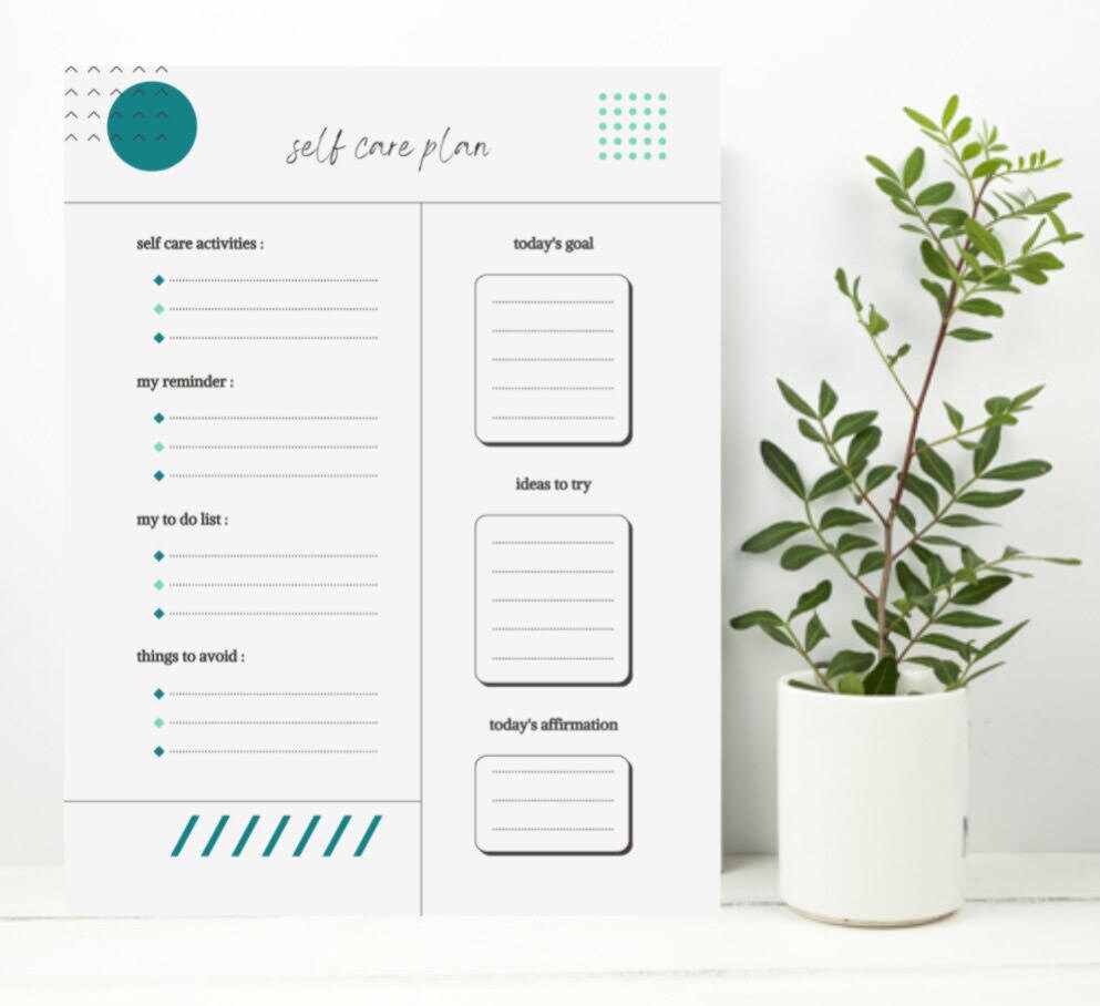 Self Care Planner Template - Etsy