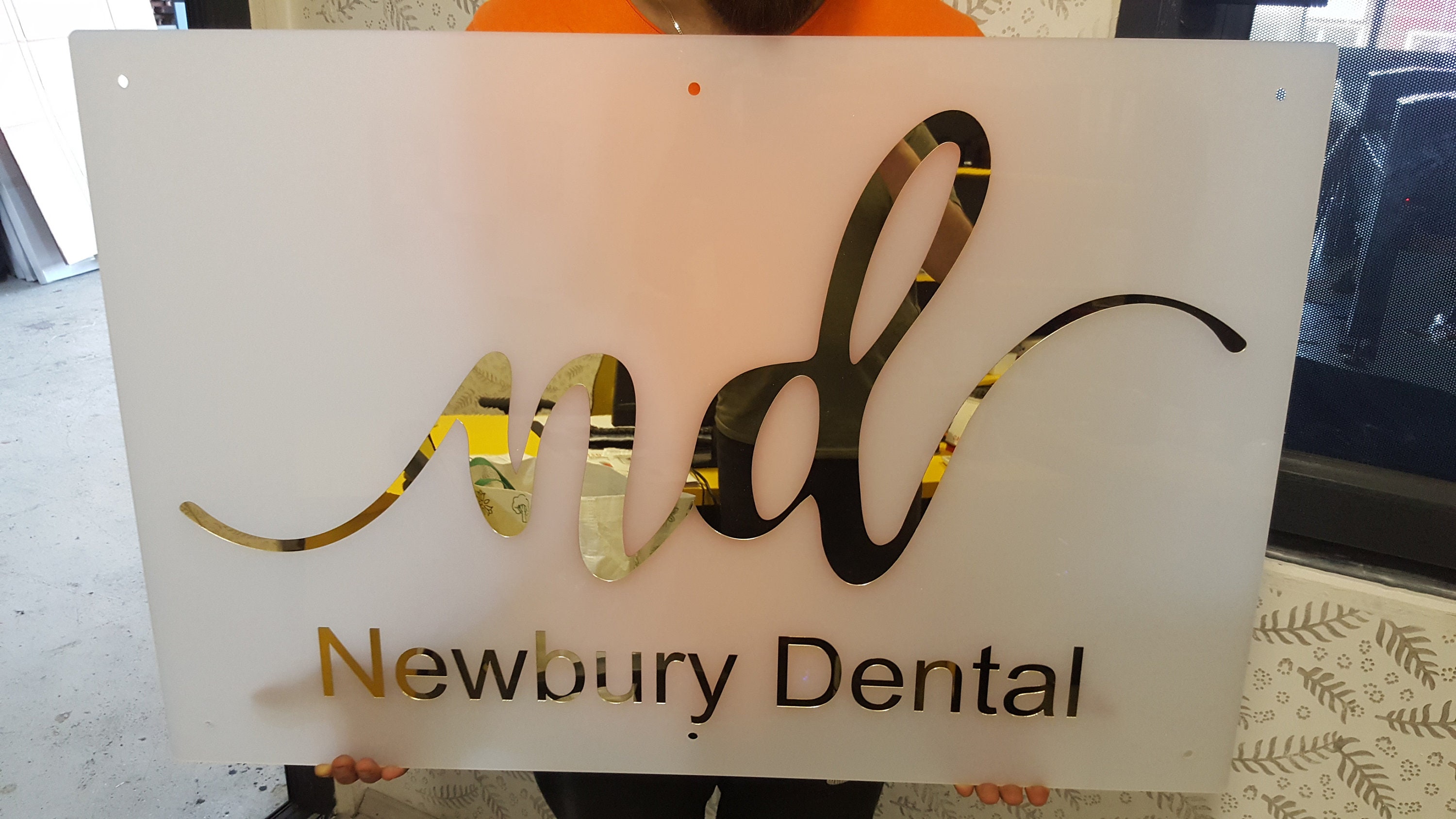 Custom Laser Cut Mirror Acrylic Logo Sign on Clear Acrylic - Etsy Canada
