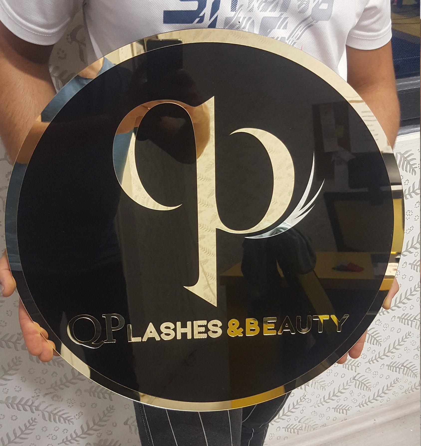 Custom Laser Cut Mirror Acrylic Logo Sign on Colored Acrylic - Etsy Canada