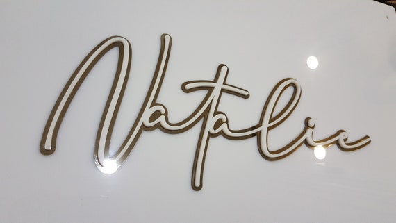 Mirror Acrylic Personalized Name Wall Decor Party | Etsy