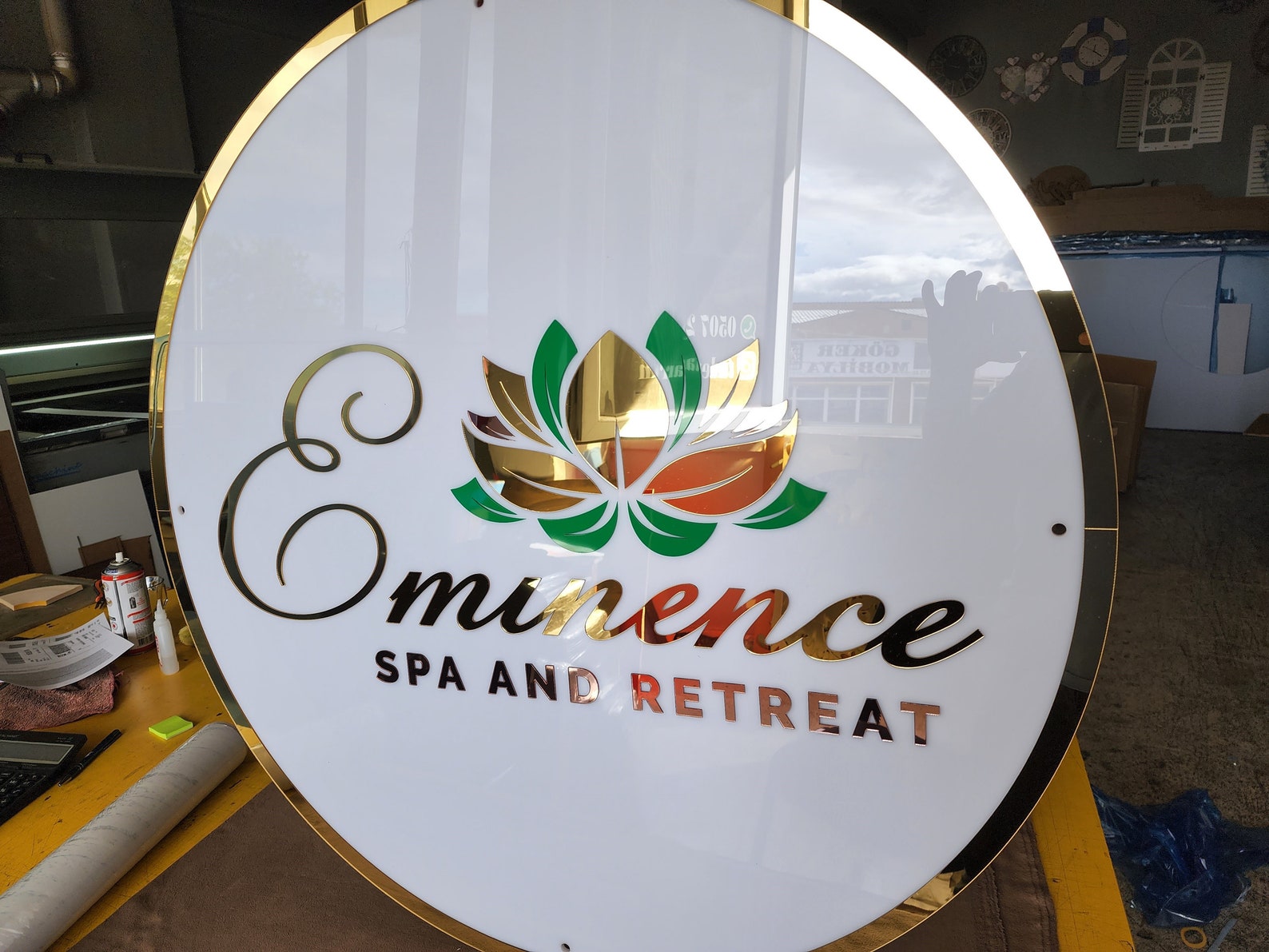 Custom Laser Cut Mirror Acrylic Logo Sign on Acrylic With - Etsy