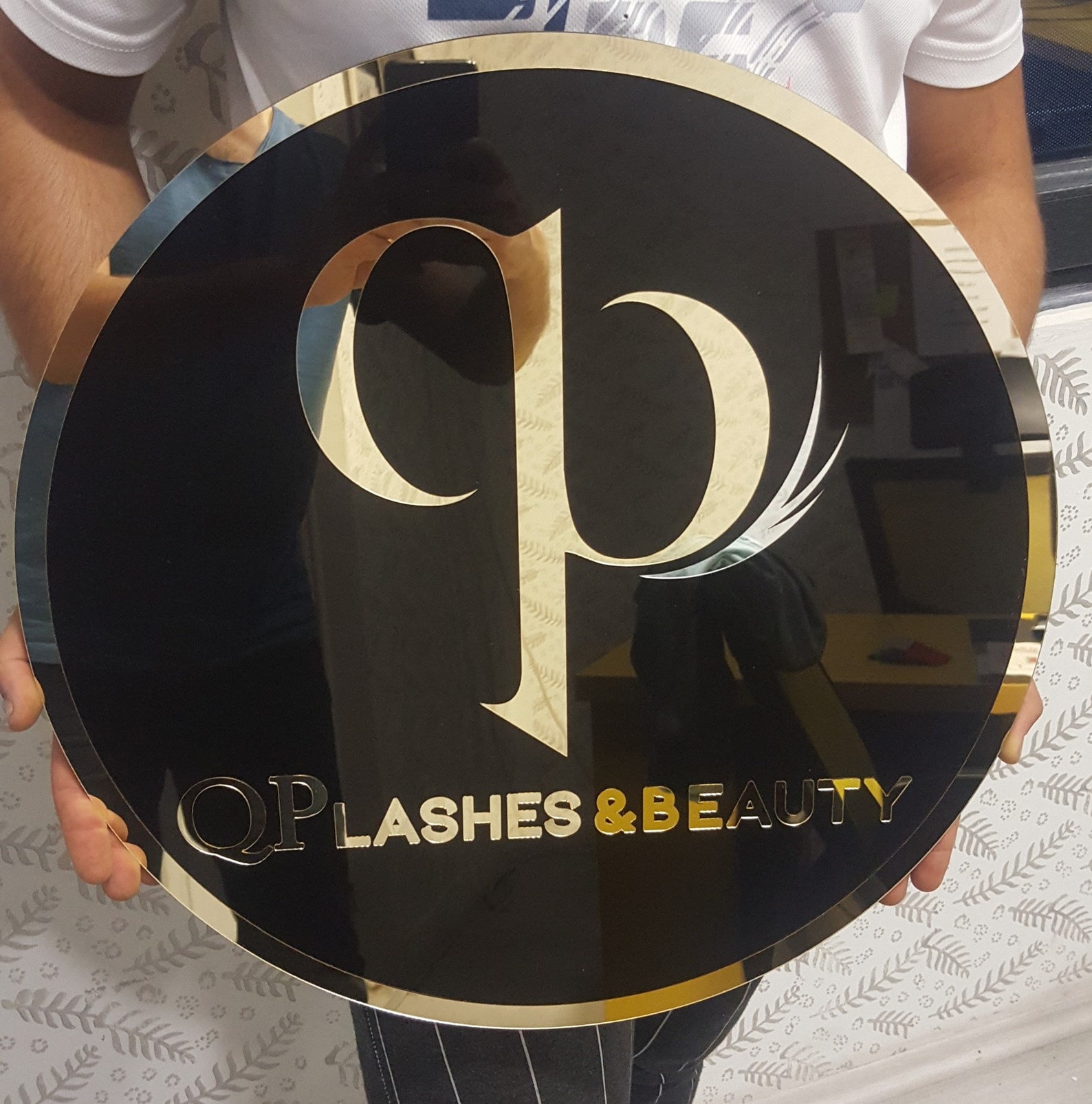 Custom Laser Cut Mirror Acrylic Logo Sign on Acrylic With - Etsy