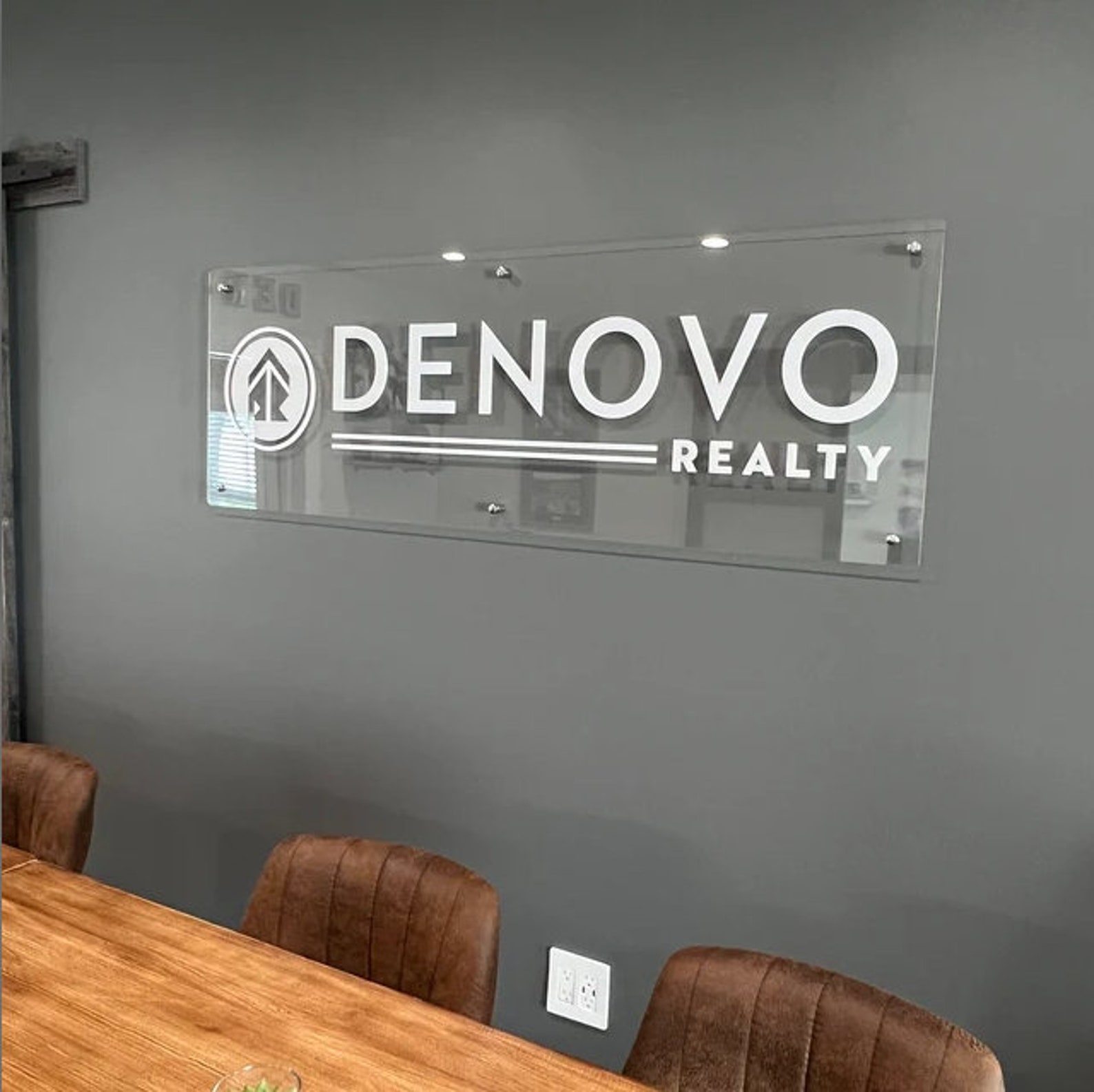 Custom Laser Cut Mirror Acrylic Logo Sign on Acrylic With Stand Offs - Etsy