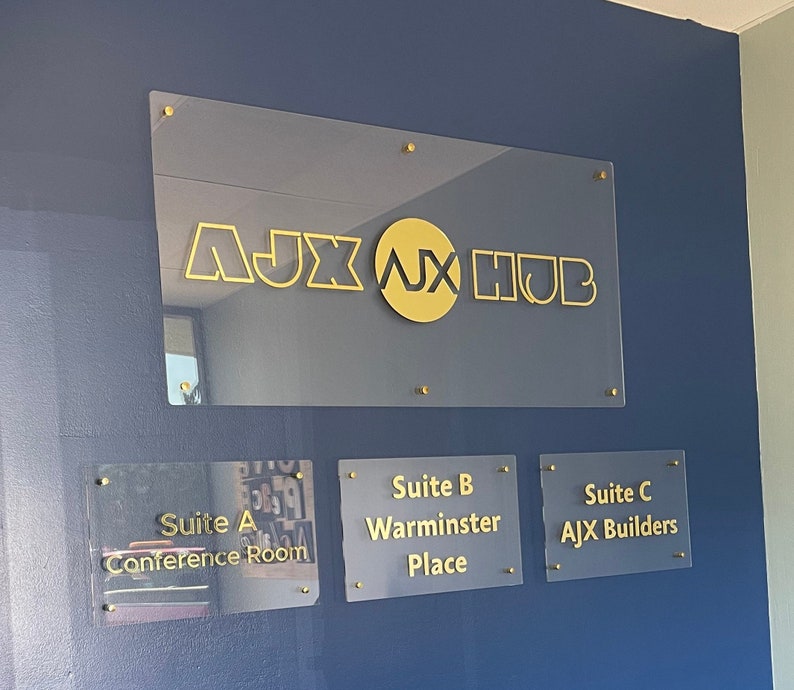 Custom Laser Cut Mirror Acrylic Logo Sign on Acrylic With - Etsy