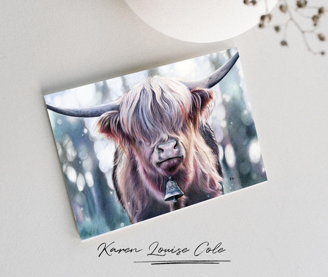 Highland Cow Card for Him, Card for Her, Countryside Greetings Card ...