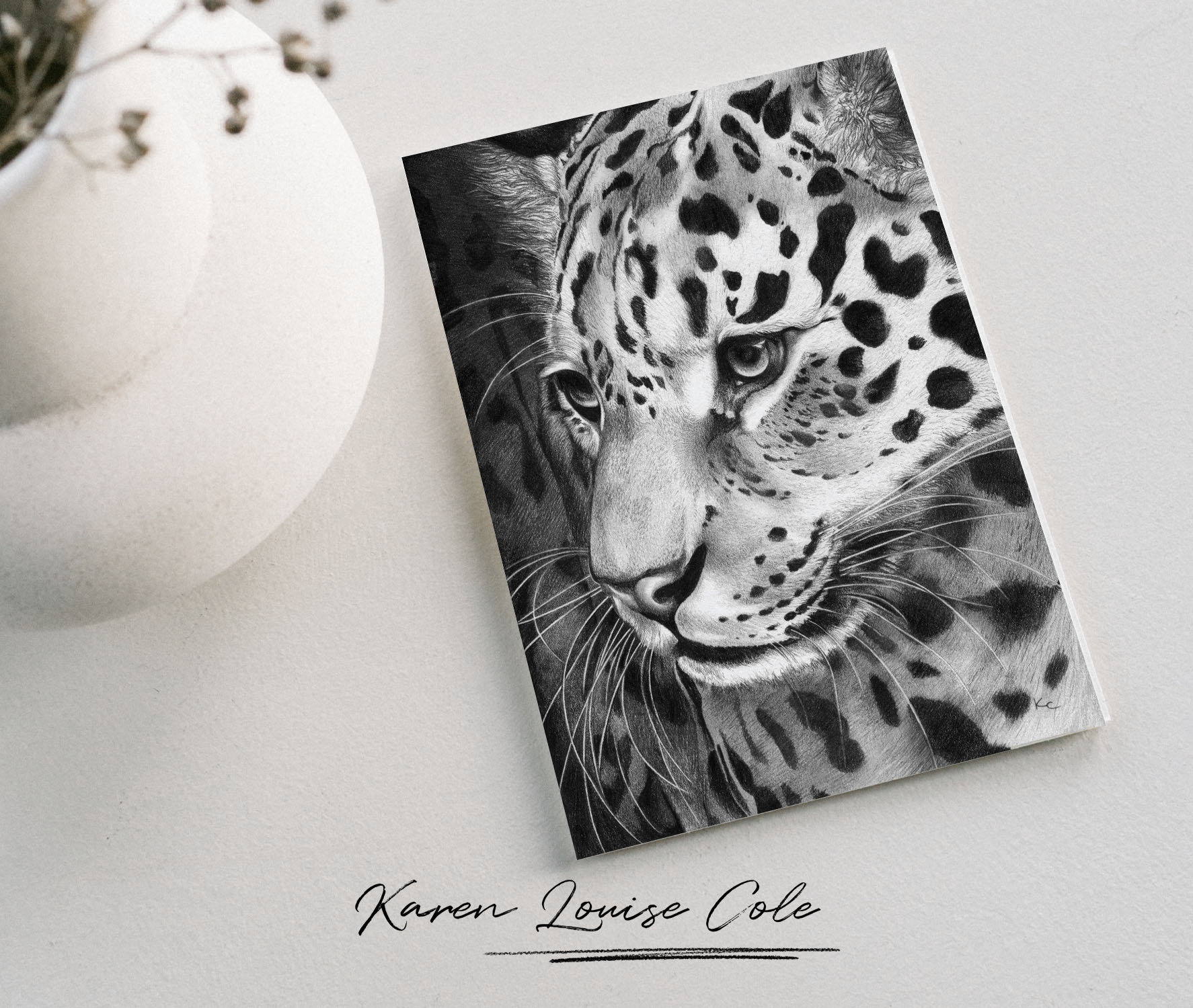 Leopard Card, Wild Cats Card, Big Cats Card, Leopard Greetings Card ...
