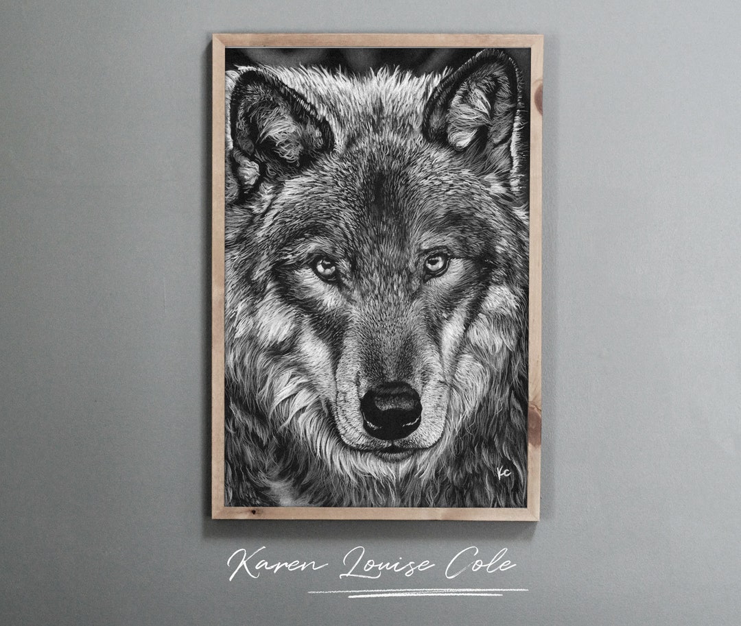Wolf Art Print Wolf Wall Art Wolf Gift Wolf Poster Alpha - Etsy