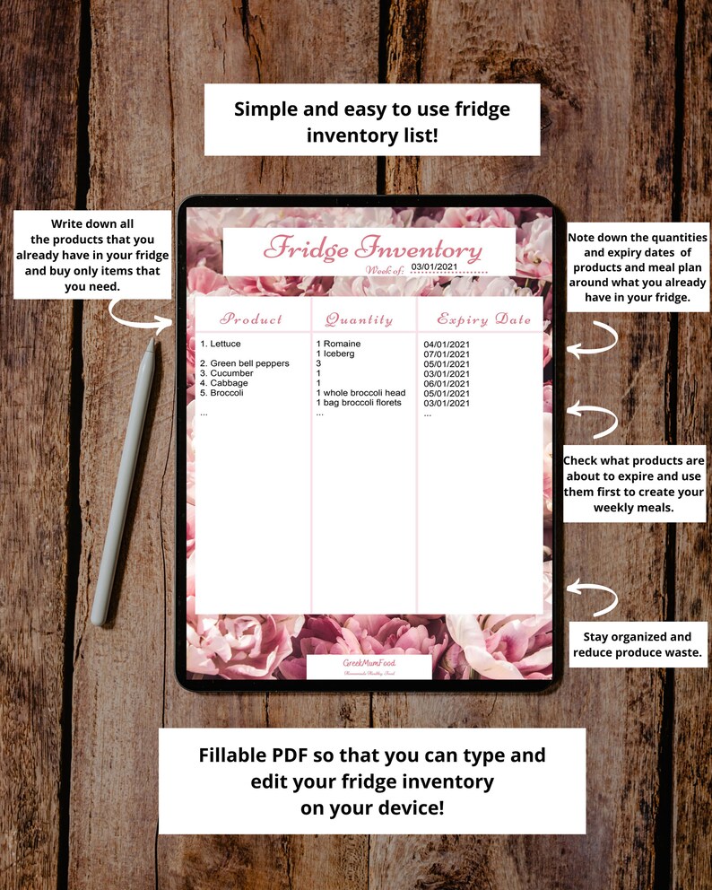 Best Digital Food Inventory Bundle- Cupboard, Fridge, Freezer Printable ...