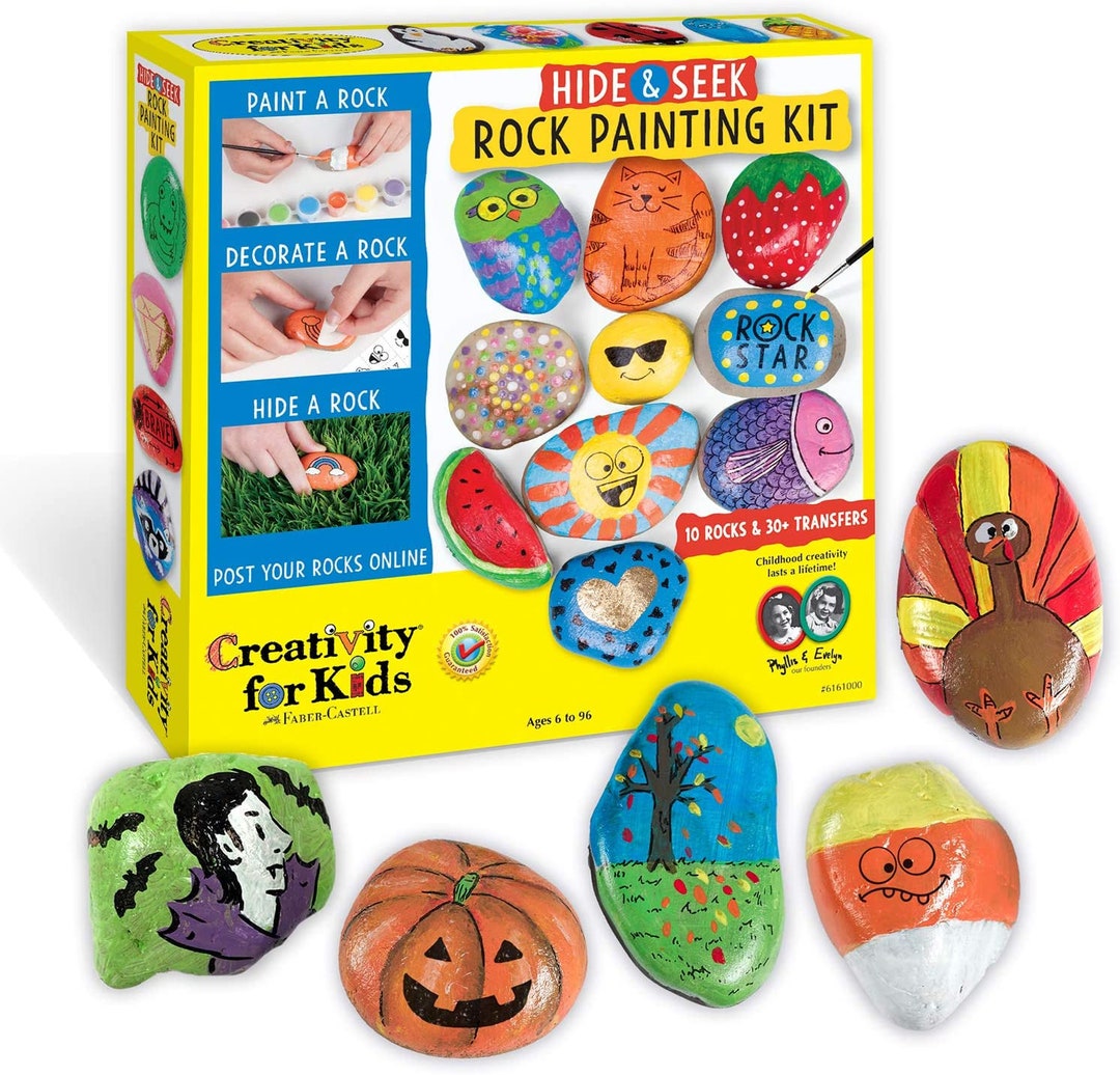 Creativity for Kids Hide and Seek Rock Painting Kit Arts Crafts for ...