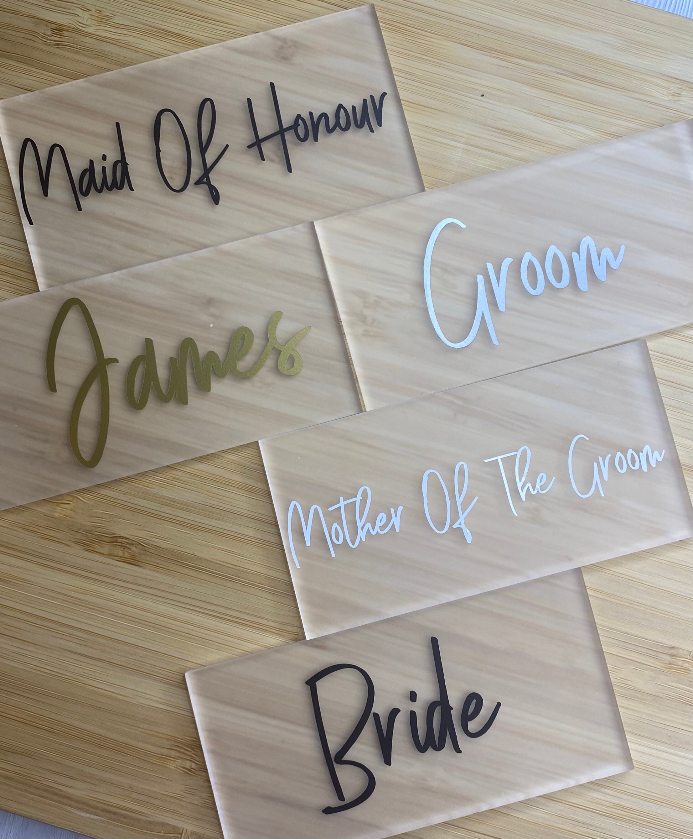 Frosted Acrylic Place Names Wedding Table Perspex Wedding | Etsy