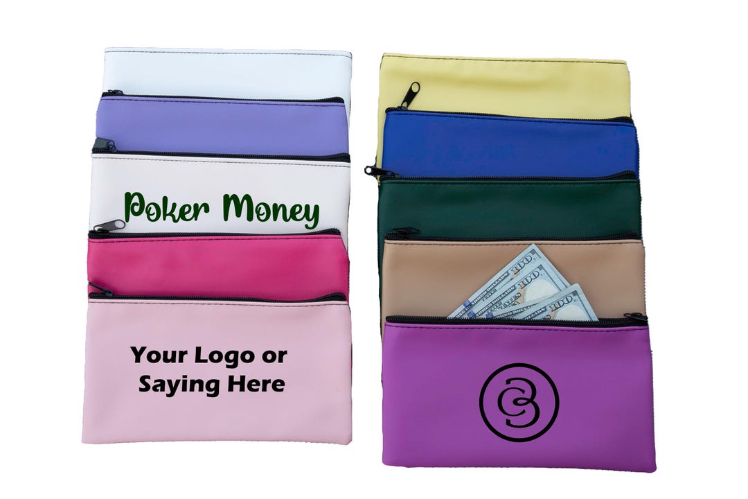 Custom Mini Zipper Deposit Money Bag Savings Bag 10 Colors Available - Etsy