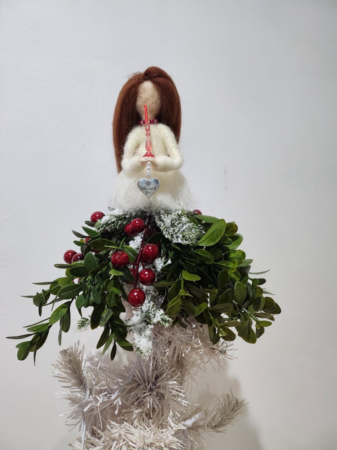 Goddess of the Yule Tree. Large Tree Topper Approx 22cm. Winter ...