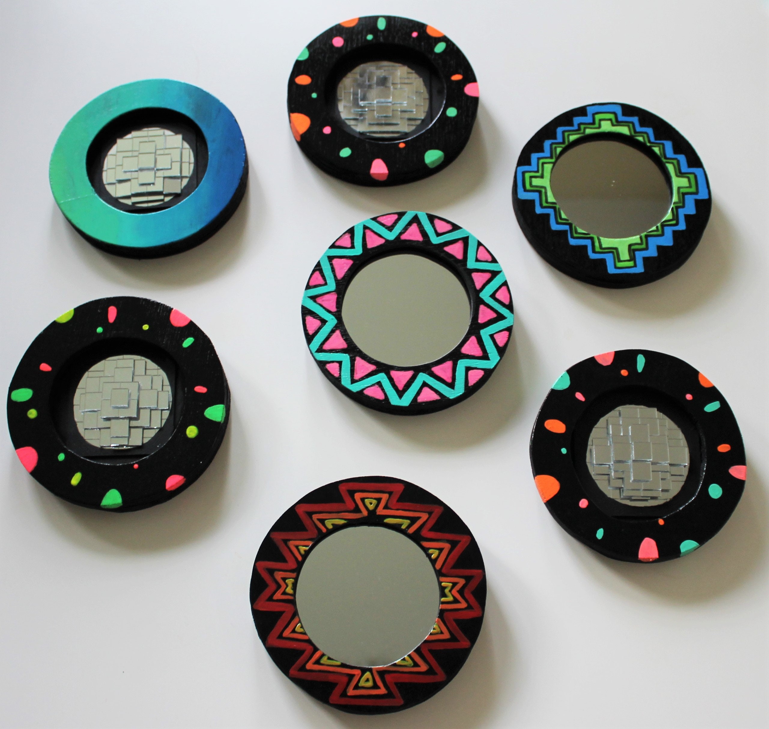 Round Unique Contemporary Mirror /wall Art, Circle Wall Mirror,gallery ...