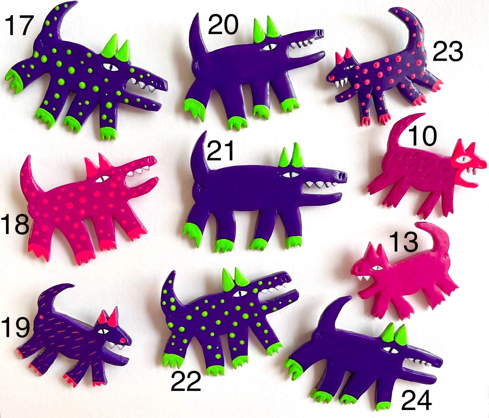 Unique Animal Brooches, Hand Shaped, Hand Painted, Original Pins, Fun ...