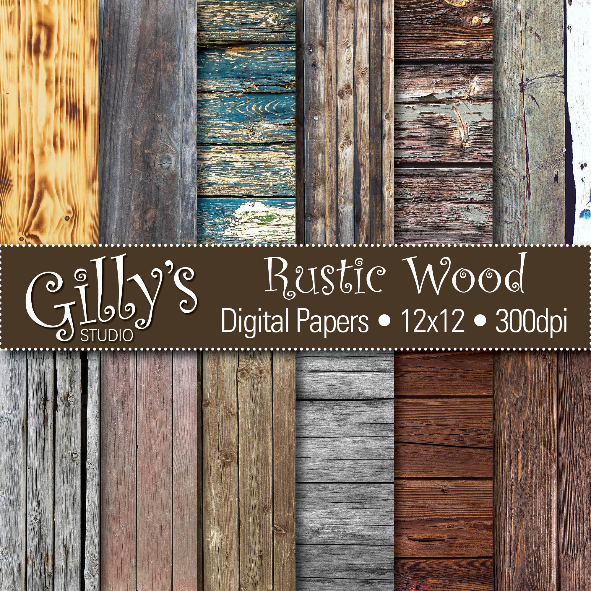 Rustic Wood Digital Paper: Rustic Wood, Printables, Wood Background ...