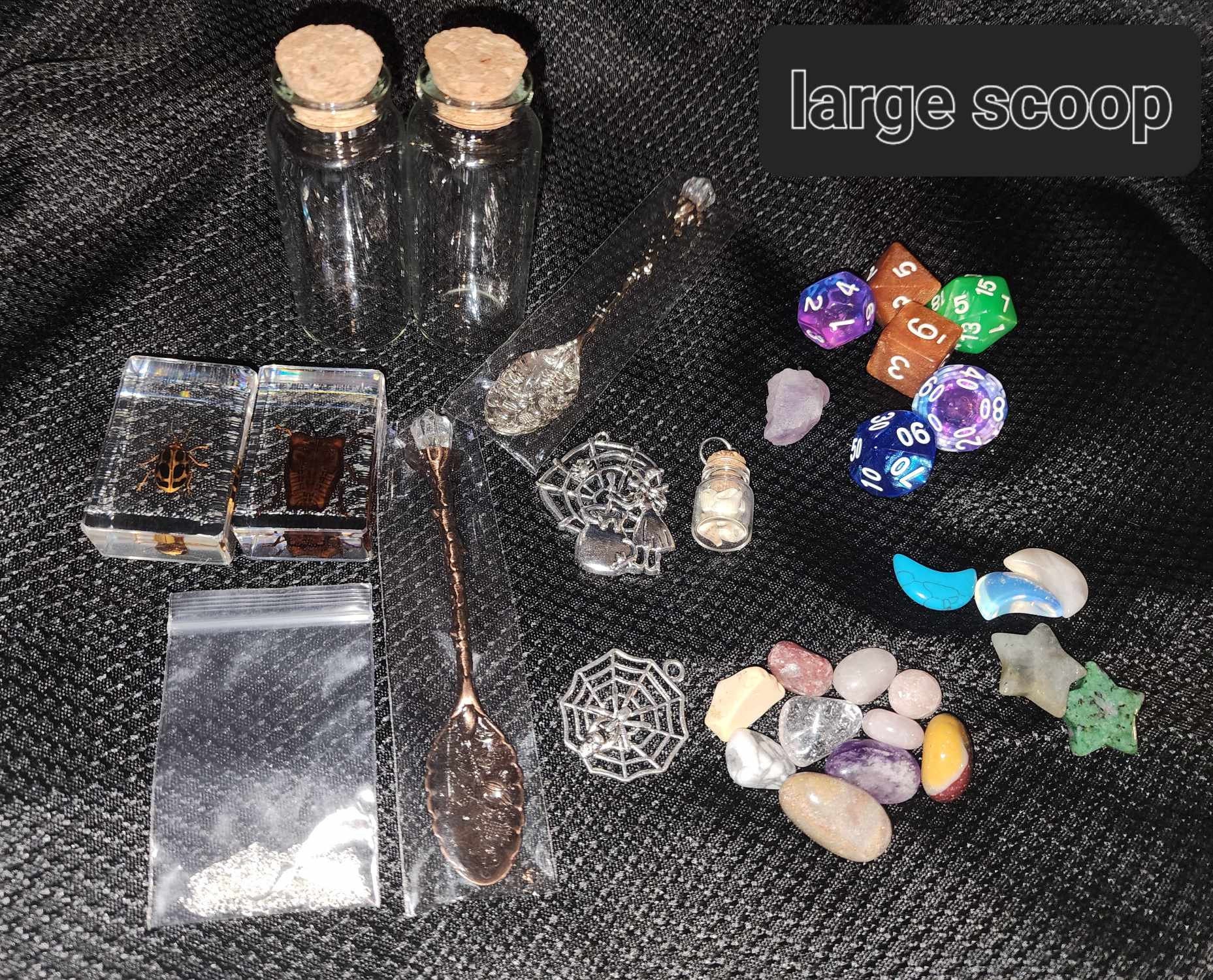 Confetti Scoops Stones, Crystals, Bones, Jars, Dice, Insects, Resin Art ...