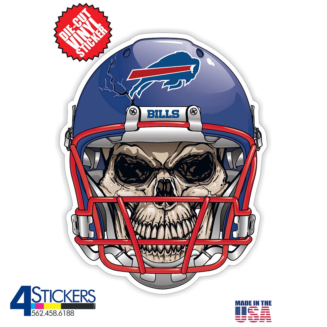 Buffalo Bills Sticker Packs are the Best Selling Vinyl Skull | Etsy
